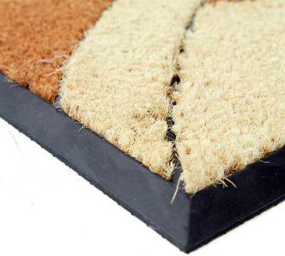 Coco&Coir Natural Coir Rubber Backed Eco-Friendly Indoor Outdoor Heavy ...