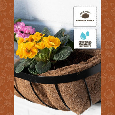 COCO & COIR Trough Liner 90cm 36 inches 3 pack Long Coir Liners for ...