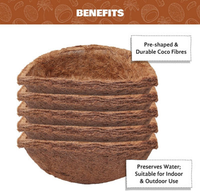 COCO & COIR Wall Manger Liner 45cm 18 inches 3 pack Coir Liners for ...