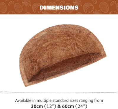 COCO & COIR Wall Manger Liner 50cm 20 inches 3 pack Coir Liners for ...