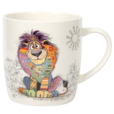 Coffee Mug Fine China Bug Art Louis Lion Animal Cartoons Novelty Cup ...