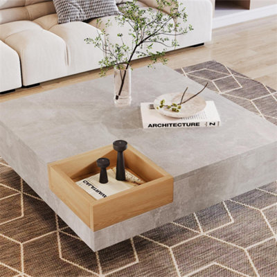 Coffee Table, Living Room Table, Side Table with Removable Storage Box ...