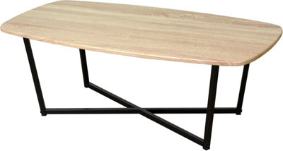 Coffee Table, MDF Top, Metal Legs, Modern Design, Durable Furniture