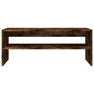 Coffee Table Smoked Oak 100x40x40 cm Engineered Wood