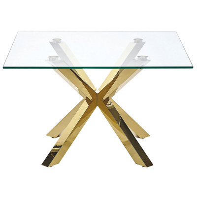 Coffee Table STARLIGHT Tempered Glass Gold