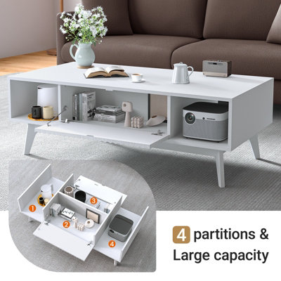 Coffee Table with Storage, Dining Table with Push-to-open Cabinet Doors ...