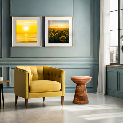 Cole Conical End Table - Mango Wood - L35 x W35 x H50 cm - Natural