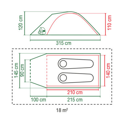 COLEMAN DARWIN 2+ TENT GREY CAMPING