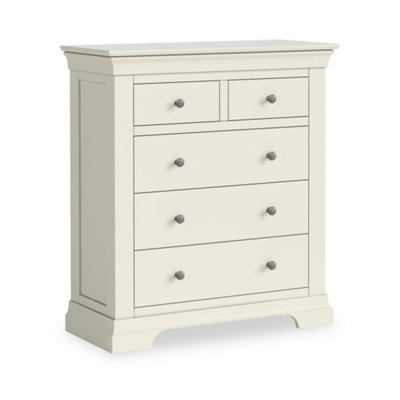 Colette Cream 2 over 3 Chest of Drawers - Fully Assembled By Roseland ...