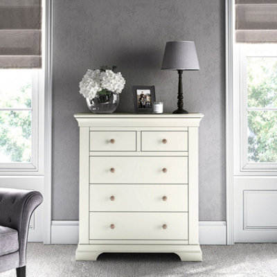 Colette Cream 2 over 3 Chest of Drawers - Fully Assembled By Roseland ...