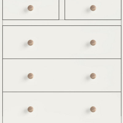 Colette Cream 2 over 3 Chest of Drawers - Fully Assembled By Roseland ...