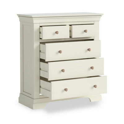 Colette Cream 2 over 3 Chest of Drawers - Fully Assembled By Roseland ...