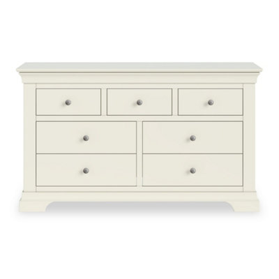 COLETTE CREAM 3 OVER 4 CHEST OF DRAWERS FULLY ASSEMBLED - BY ROSELAND ...
