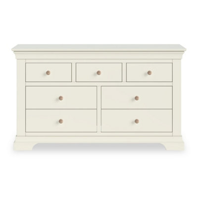 COLETTE CREAM 3 OVER 4 CHEST OF DRAWERS FULLY ASSEMBLED - BY ROSELAND ...