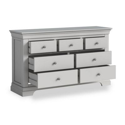 Colette Grey 3 over 4 Chest of Drawers Fully Assembled - By Roseland ...