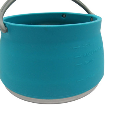 Collapsible Camping Saucepan 750ML (Kettle Folding Pot Silicone ...