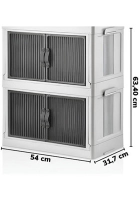 Collapsible Closet Organizers Door Stackable Plastic Foldable Storage ...