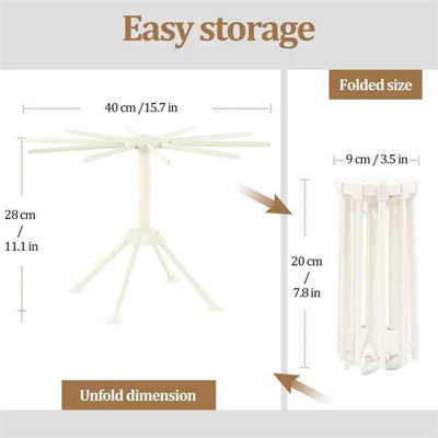Collapsible Pasta Drying Rack Folding Noodle and Spaghetti Stand with ...