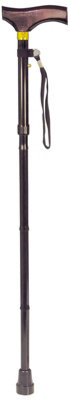 Collapsible Walking Stick with Wooden Handle