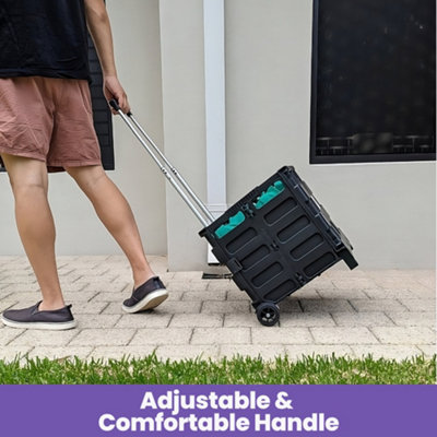 Collapsing Shopping Trolley Cart, Heavy Duty Foldable Basket ...