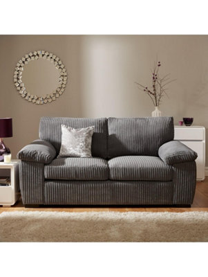 Grey jumbo cord 2 seater sofa store