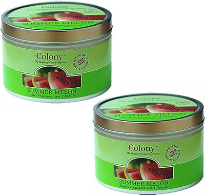 Colony 2PC Summer Melon Highly Fragranced Wax Filled Tins | DIY at B&Q