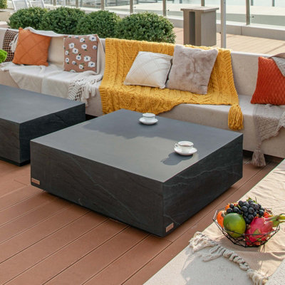 Colorado GRC Large Coffee Table in Slate Black | DIY at B&Q