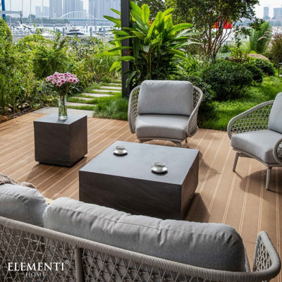 Colorado GRC Medium Coffee Table in Slate Black