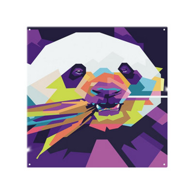 Colorful pop art of Panda Designer Splash Back designer style