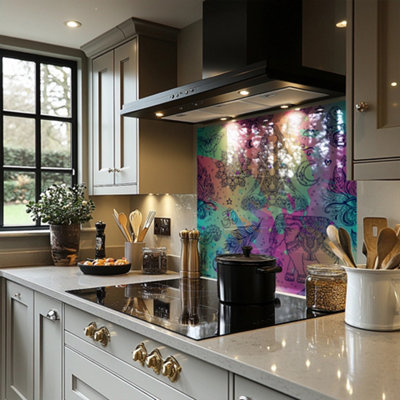 Colorful Rainbow Splash Back designer style