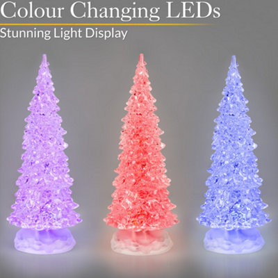 Colour Changing Christmas Tree Light LED Glitter Water Spinner ...