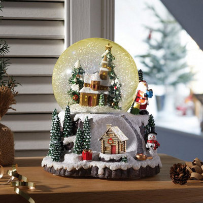 Colour Changing LED Musical Christmas Snow Globe