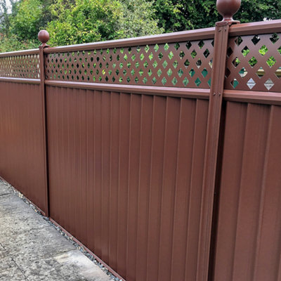 ColourFence Standard Extra-Wide Panel - Trellis 1.8m/6ft high by 2.35m ...