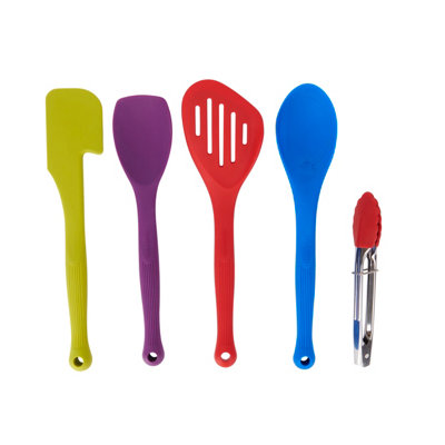Colourworks 5-Piece Silicone Cooking Utensils Set