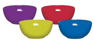 Colourworks Set of 4 Melamine Bowls | DIY at B&Q