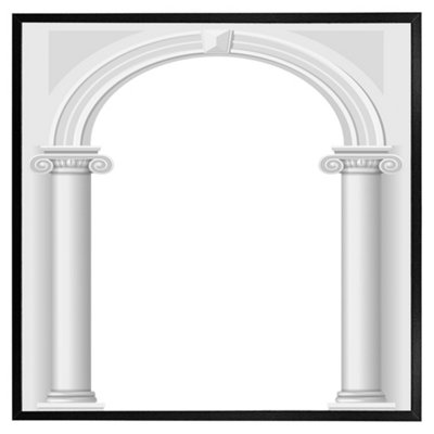 COLUMS (PICUTRE FRAME) / 30X30" / BROWN