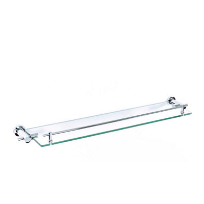 Coma Chrome Single Glass Shelf