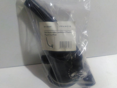 Combined Sink Waste & Overflow - Durable Sink Fitting with Plastic Plug ...