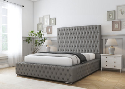 Comfort Beds Ambassador Pewter Dumfries Bed Frame with Mattress
