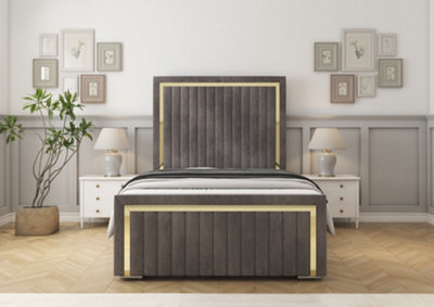Comfort Beds Boston Gold Slate Naples Bed Frame