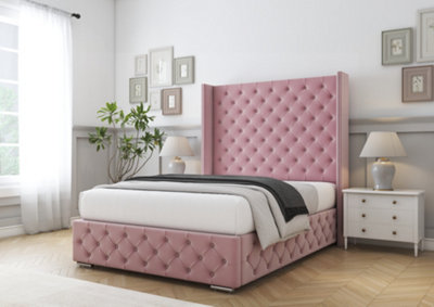 Comfort Beds Emily Blush Plush Bed Frame with Mattress