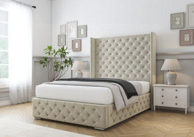 Comfort Beds Emily Cream Plush Bed Frame
