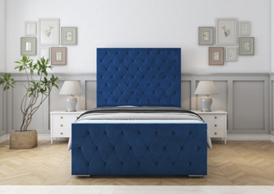Comfort Beds Florida Navy Plush Bed Frame