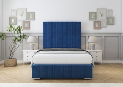 Comfort Beds Lorenzo Navy Plush Bed Frame