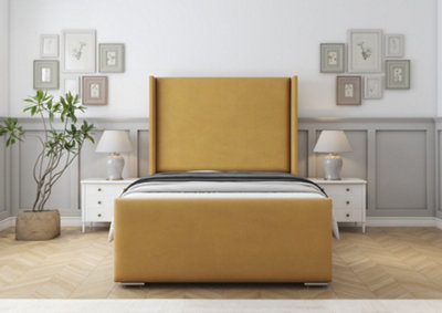 Comfort Beds Madrid Mustard Plush Bed Frame
