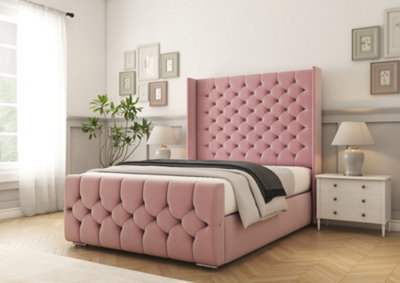 Comfort Beds Monte Carlo Blush Plush Bed Frame