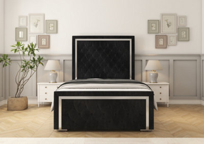 Comfort Beds Sofia Gold Black Naples Bed Frame