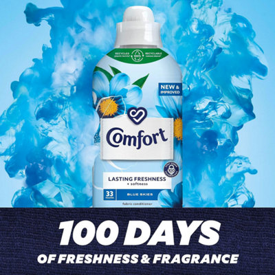 Comfort Fabric Conditioner Blue Skies 33 Washes 990ml | DIY at B&Q