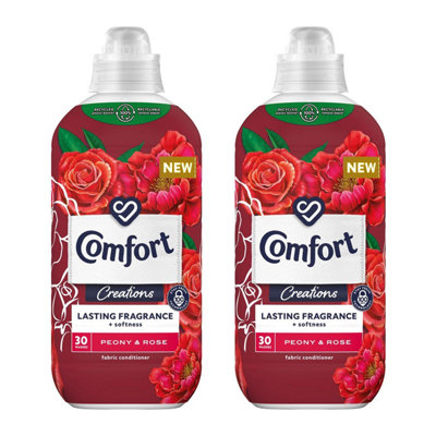 Comfort Fabric Conditioner Lasting Fragrance Peony & Rose 900ml, 30 ...