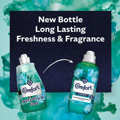 Comfort Fabric Conditioner Lasting Fragrance Waterlily & lime 900ml 30W ...